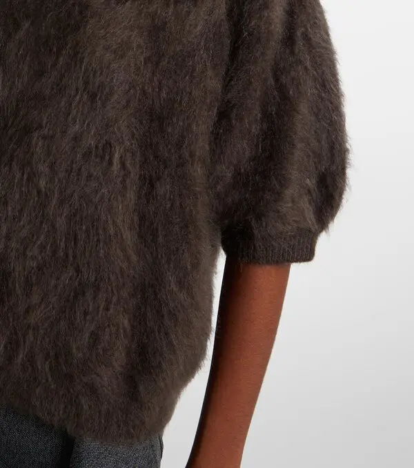 LISA YANG Juniper Cashmere Sweater In Sand Brushed - Brown