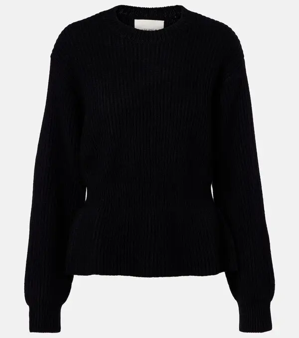 LISA YANG Miriella Ribbed-knit Cashmere Sweater - Black