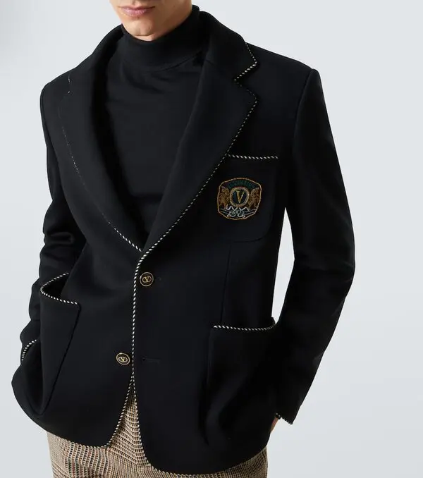 Valentino Garavani Virgin Wool Embroidered Blazer