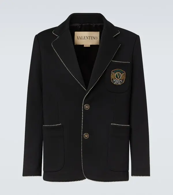 Valentino Garavani Virgin Wool Embroidered Blazer