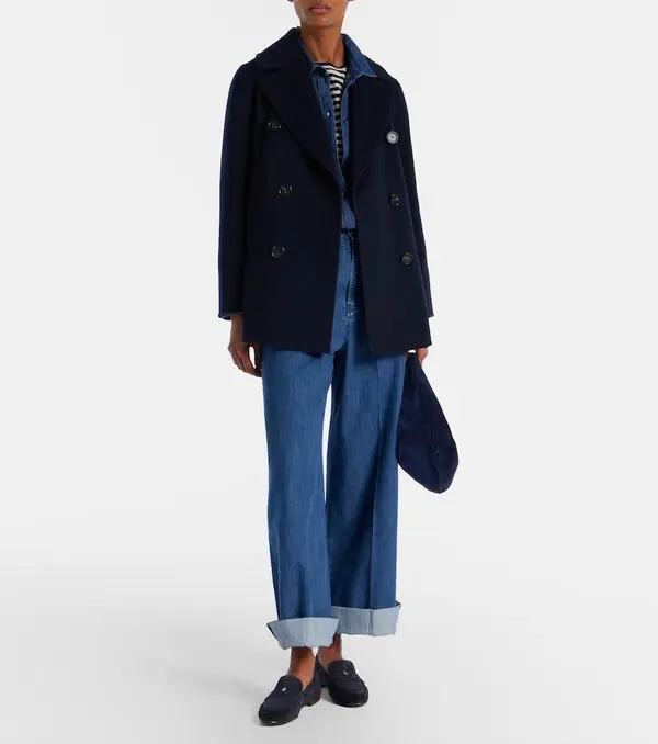 Tory Burch Logo Suede Loafers - Blue