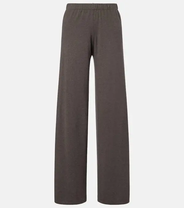 LISA YANG Aina Cotton And Cashmere Wide-leg Pants - Brown