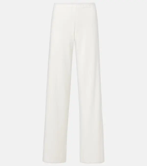 LISA YANG Aina Cotton And Cashmere Wide-leg Pants - Grey