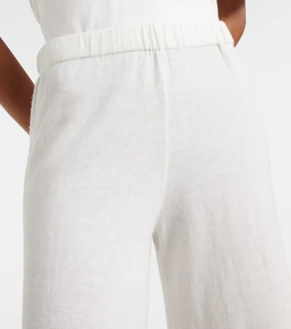 LISA YANG Aina Cotton And Cashmere Wide-leg Pants - Grey