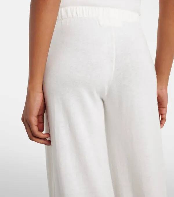 LISA YANG Aina Cotton And Cashmere Wide-leg Pants - Grey