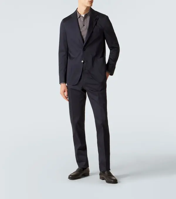 LARDINI Cotton-blend Suit - Blue