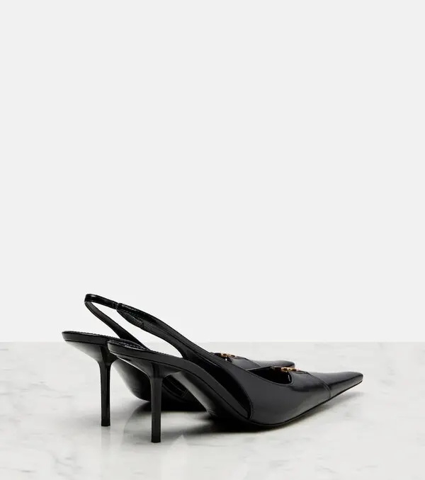 Saint Laurent Babylone Breteuil 75 Slingback Pumps - Black