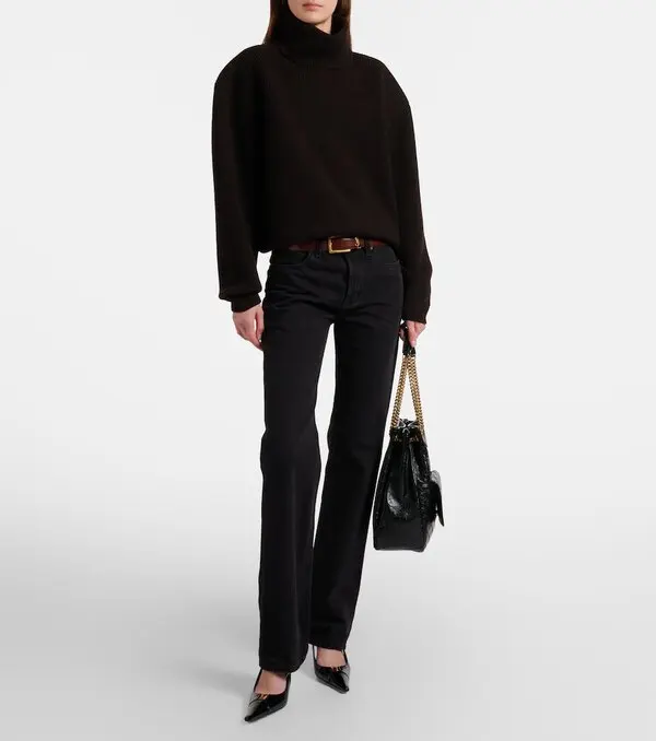 Saint Laurent Babylone Breteuil 75 Slingback Pumps - Black