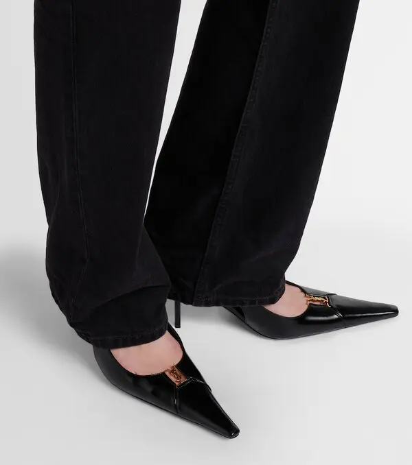Saint Laurent Babylone Bretuil 75 Slingback Pumps - Black