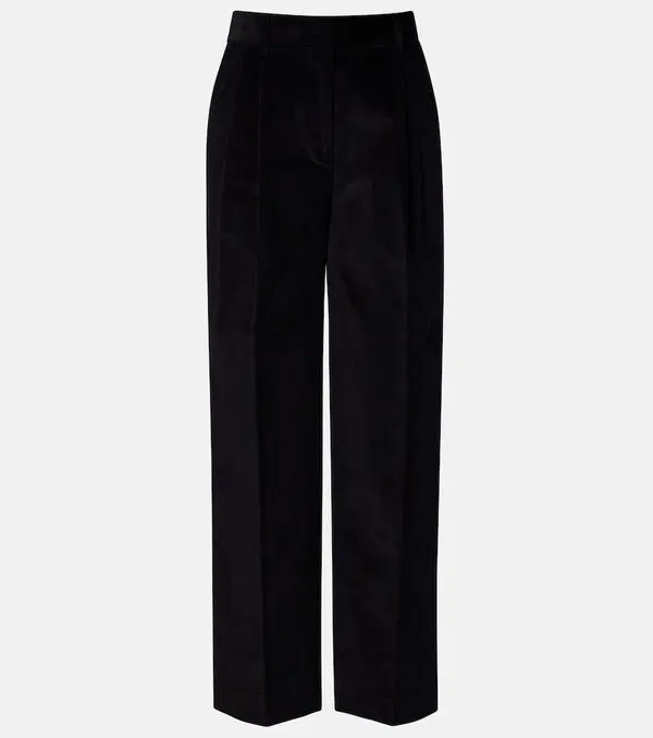 TOTEME Deep Pleat Cotton Corduroy Wide-leg Pants