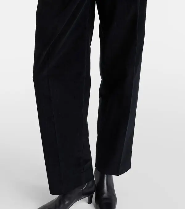 TOTEME Deep Pleat Cotton Corduroy Wide-leg Pants
