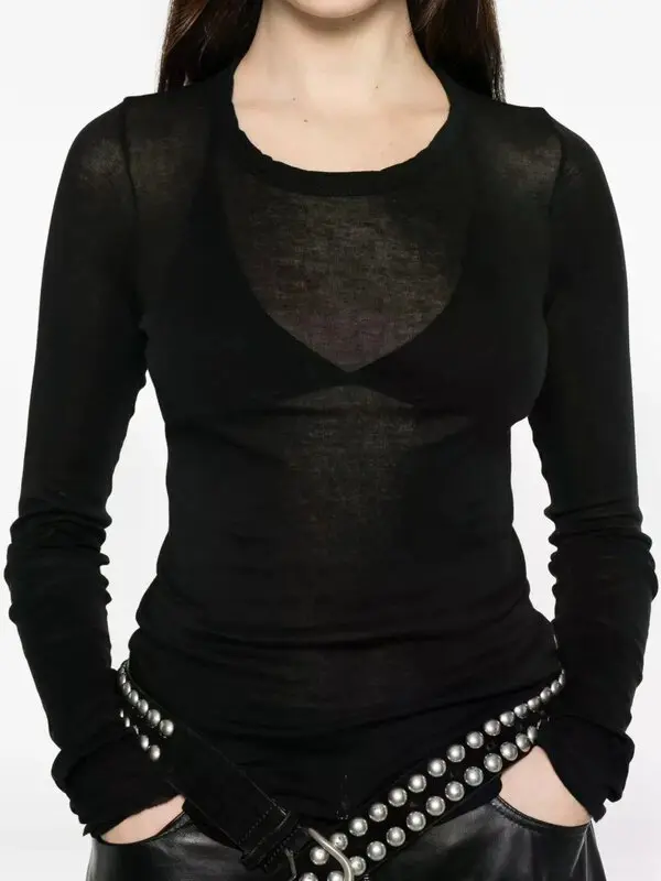 Rick Owens Rib Knit Long-sleeved T-shirt