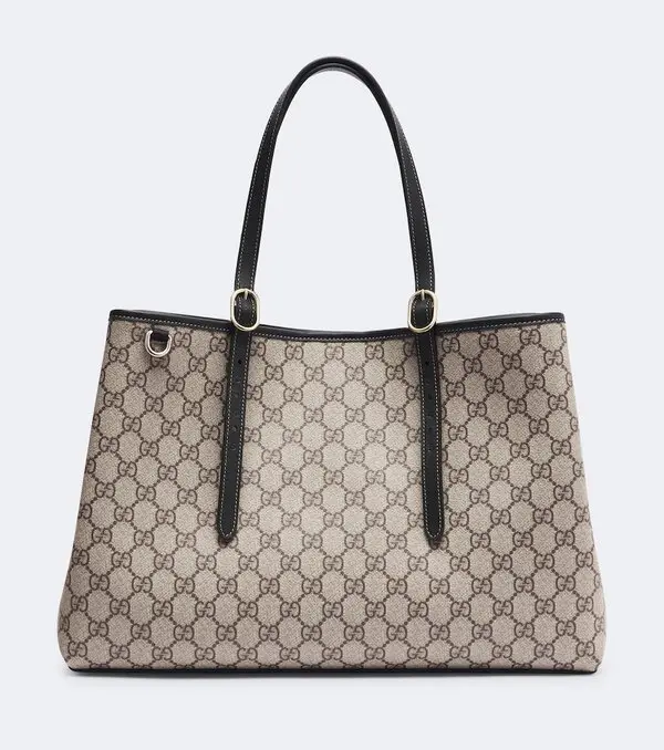 Gucci Gg Emblem Large Shopper Tote - Beige