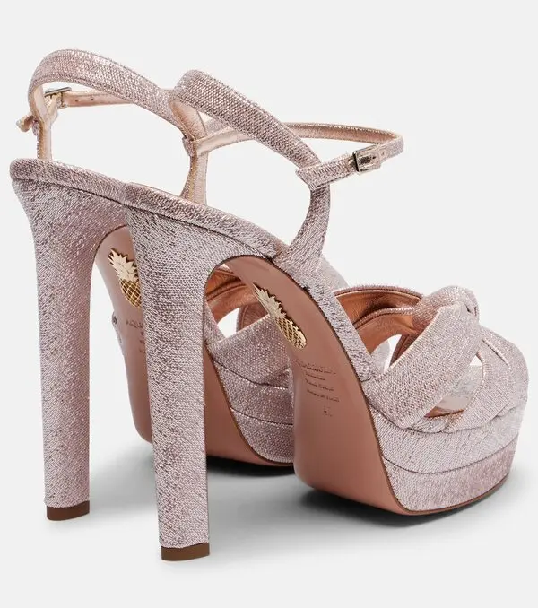 AQUAZZURA Nina 130 Platform Sandals - Pink