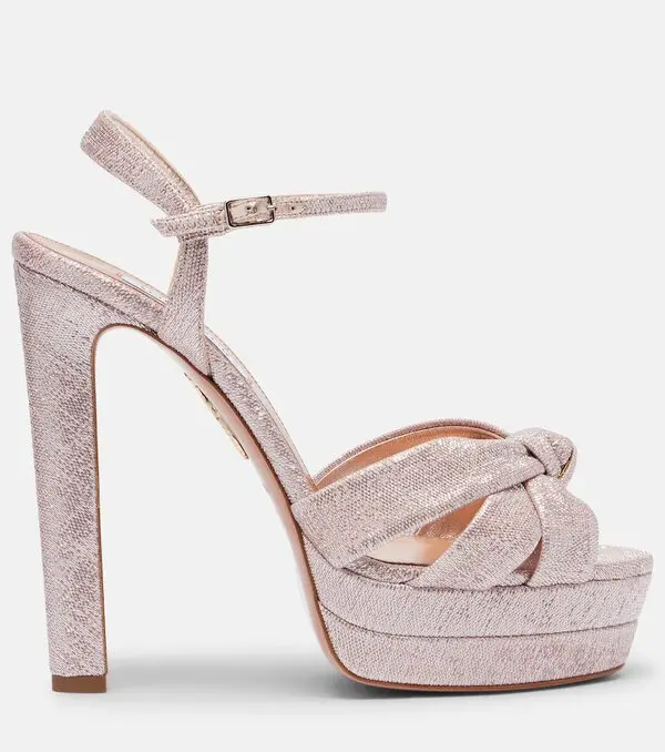 AQUAZZURA Nina 130 Platform Sandals - Pink