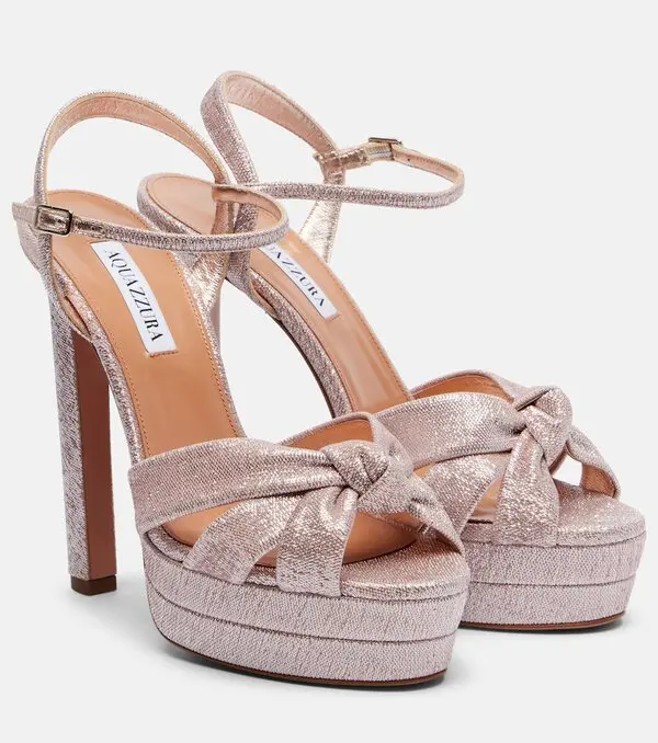 AQUAZZURA Nina 130 Platform Sandals - Pink