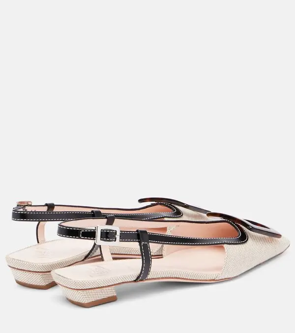 ROGER VIVIER Belle Vivier 25 Slingback Pumps - Beige