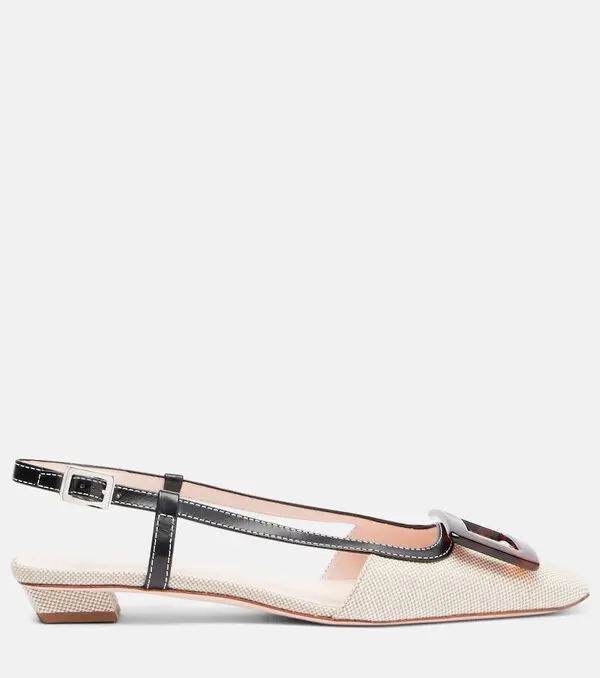 ROGER VIVIER Belle Vivier 25 Slingback Pumps - Beige