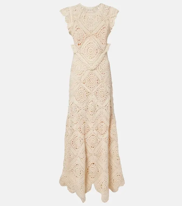 Ulla Johnson Annalisa Crochet Maxi Dress - White