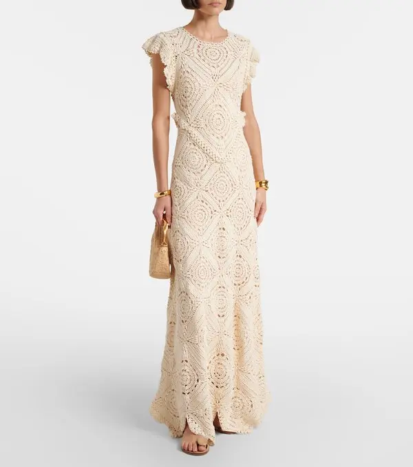 Ulla Johnson Annalisa Crochet Maxi Dress - White