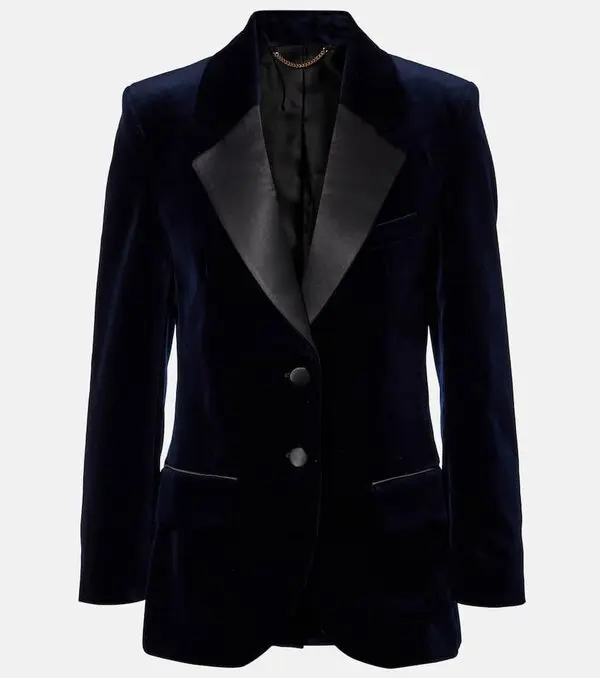 Victoria Beckham Cotton-blend Velvet Blazer