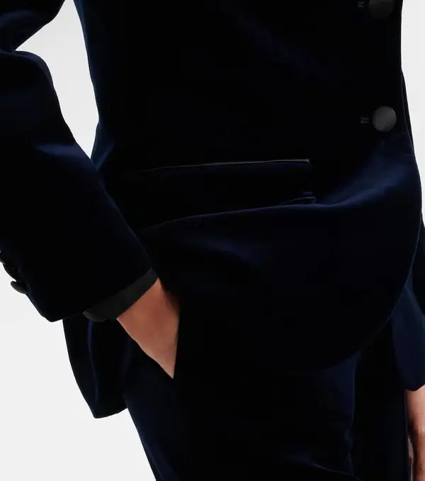 Victoria Beckham Cotton-blend Velvet Blazer