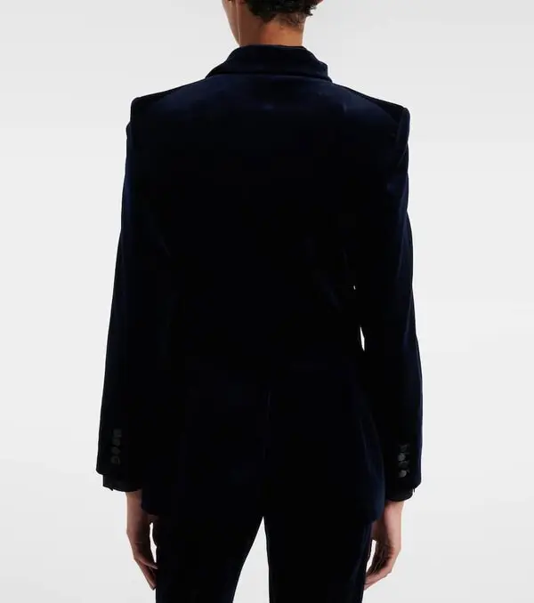 Victoria Beckham Cotton-blend Velvet Blazer