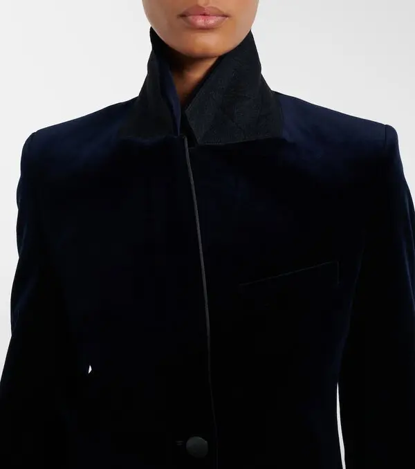 Victoria Beckham Cotton-blend Velvet Blazer