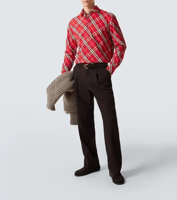Burberry Checked Cotton Shirt