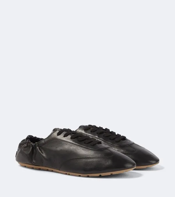 Saint Laurent Leather Sneakers - Black