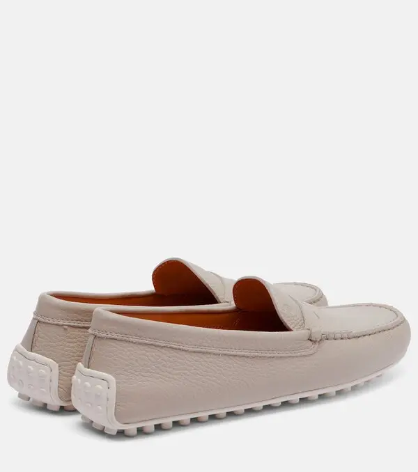 TOD'S City Gommino Leather Penny Loafers - Grey