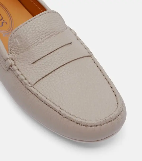 TOD'S City Gommino Leather Penny Loafers - Grey