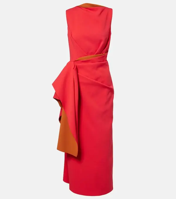 ROKSANDA Calatrava Crêpe Midi Dress - Red
