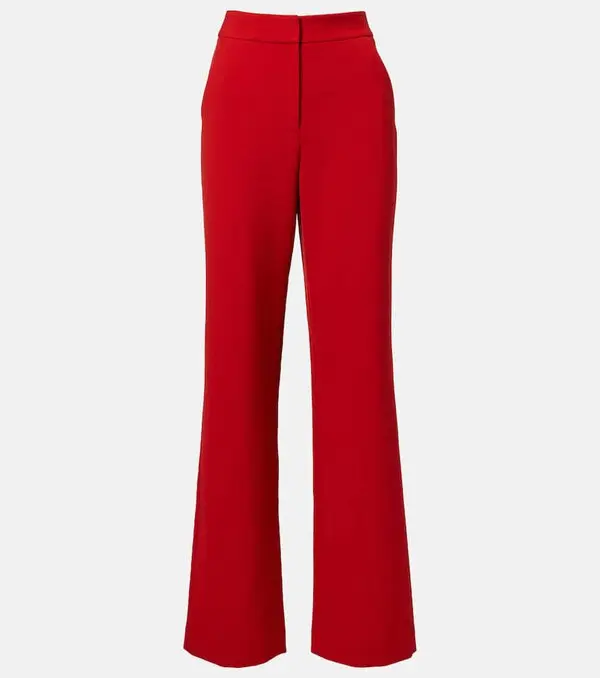 Veronica Beard Tonelli Wide-leg Trousers - Red