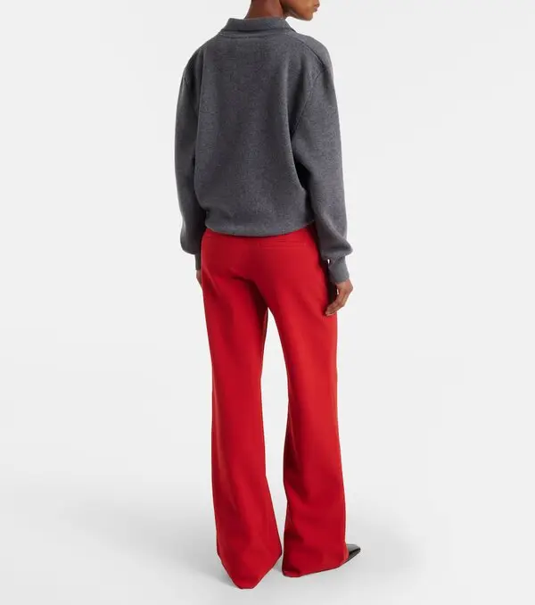 Veronica Beard Tonelli Wide-leg Trousers - Red