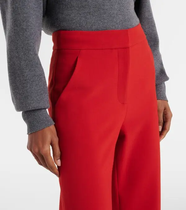 Veronica Beard Tonelli Wide-leg Trousers - Red