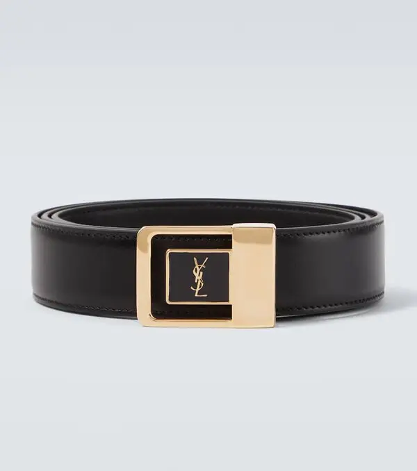 Saint Laurent Leather Belt - Black