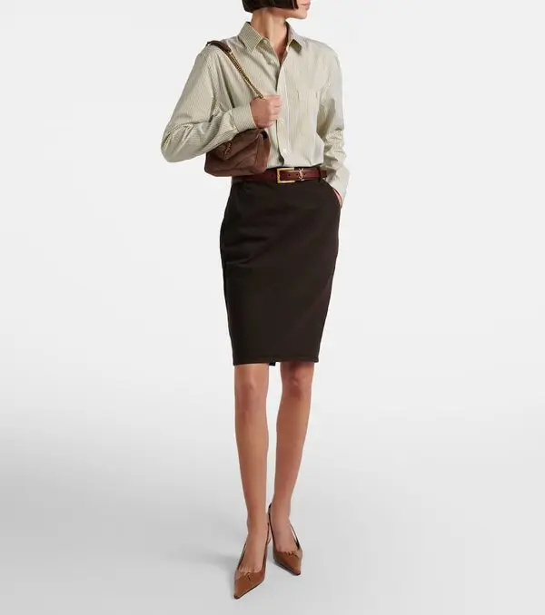Saint Laurent Loulou Suede Shoulder Bag - Brown