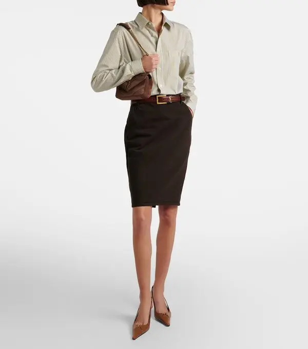Saint Laurent Loulou Suede Shoulder Bag - Brown