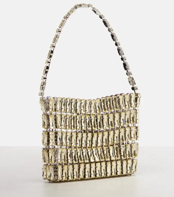 Saint Laurent Evening Micro Embellished Top Handle Bag - Yellow