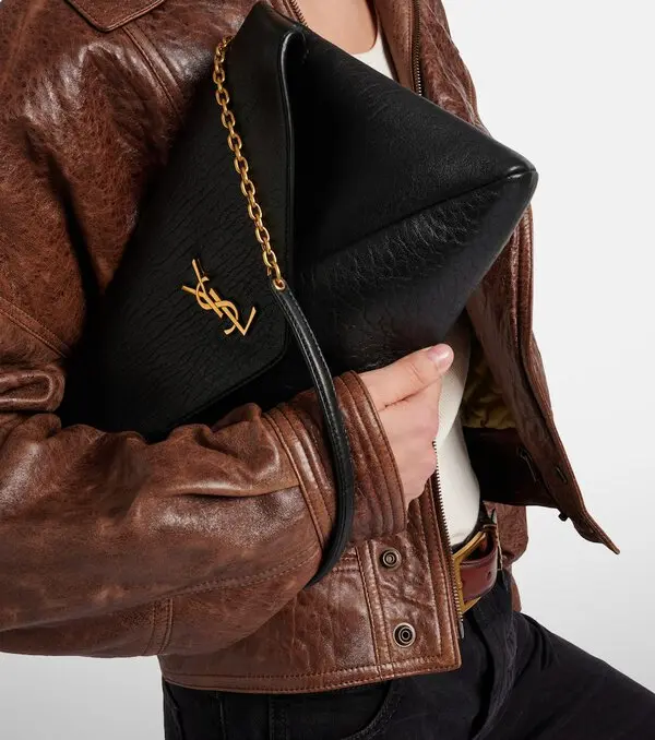 Saint Laurent Cassandre Leather Shoulder Bag
