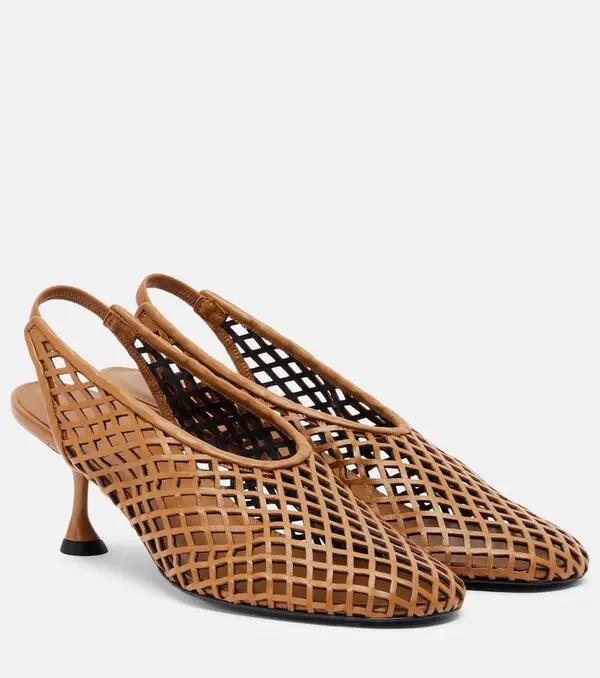 Proenza Schouler Leather Slingback Pumps - Brown