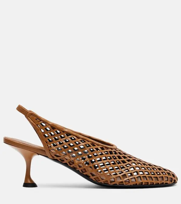 Proenza Schouler Leather Slingback Pumps - Brown