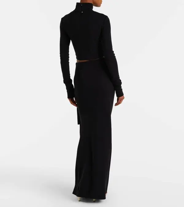 Sportmax Cutout Jersey Maxi Dress
