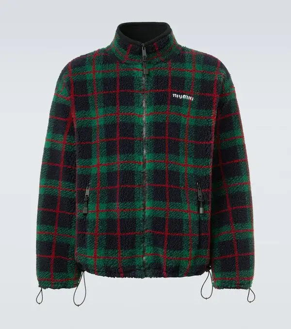 Miu Miu Checked Teddy Jacket