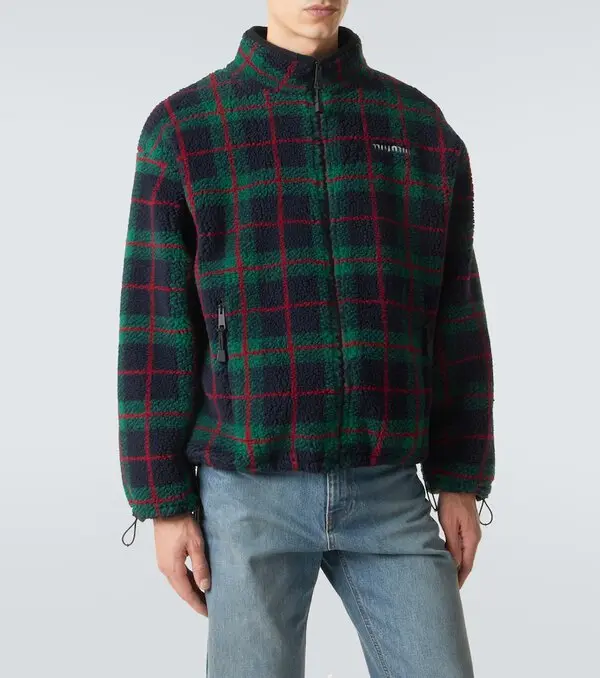 Miu Miu Checked Teddy Jacket