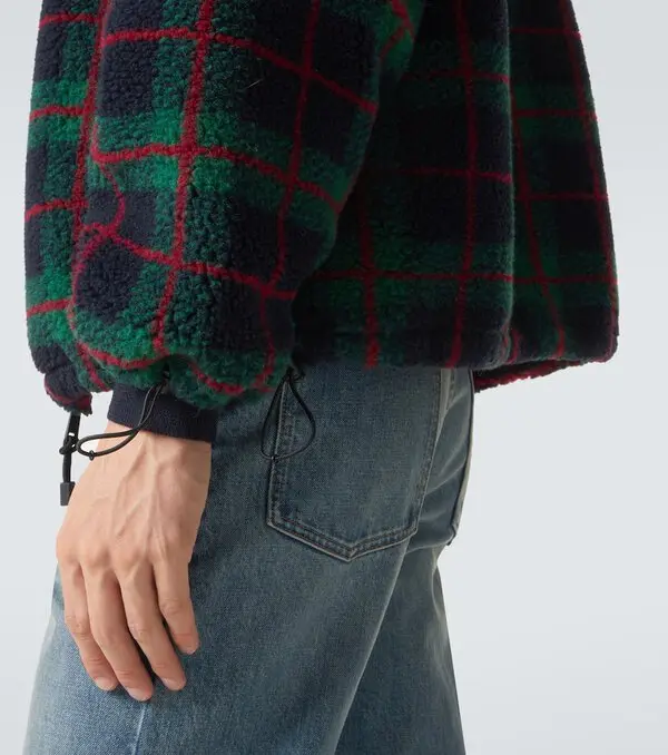 Miu Miu Checked Teddy Jacket