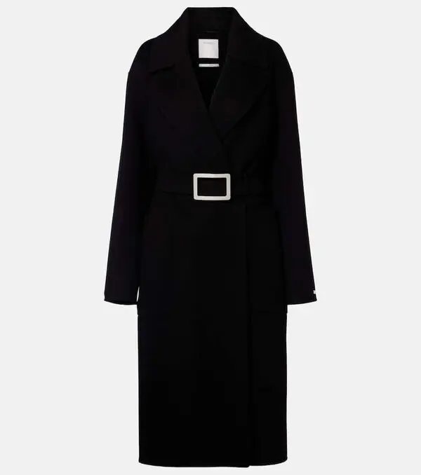 Sportmax Belted Virgin Wool Wrap Coat