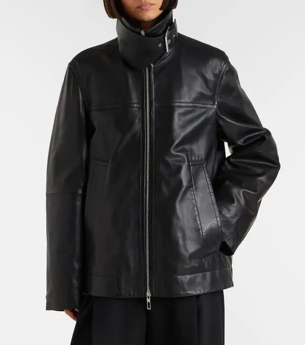 Sportmax Oversized Leather Jacket