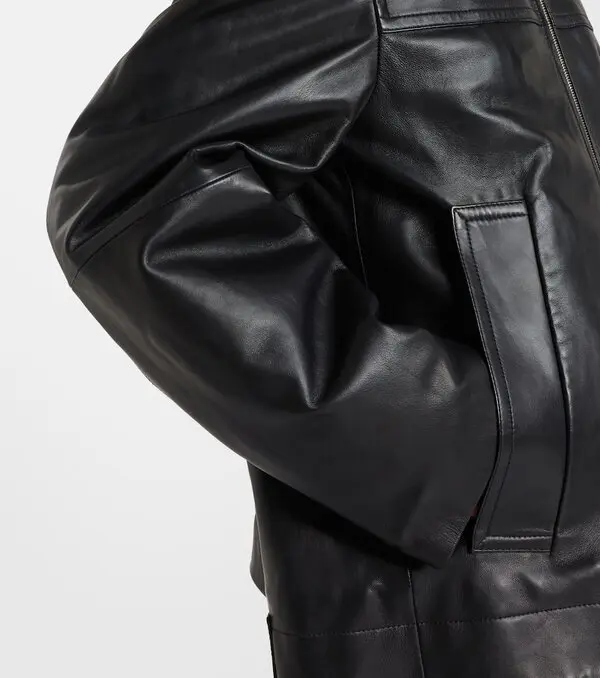 Sportmax Oversized Leather Jacket